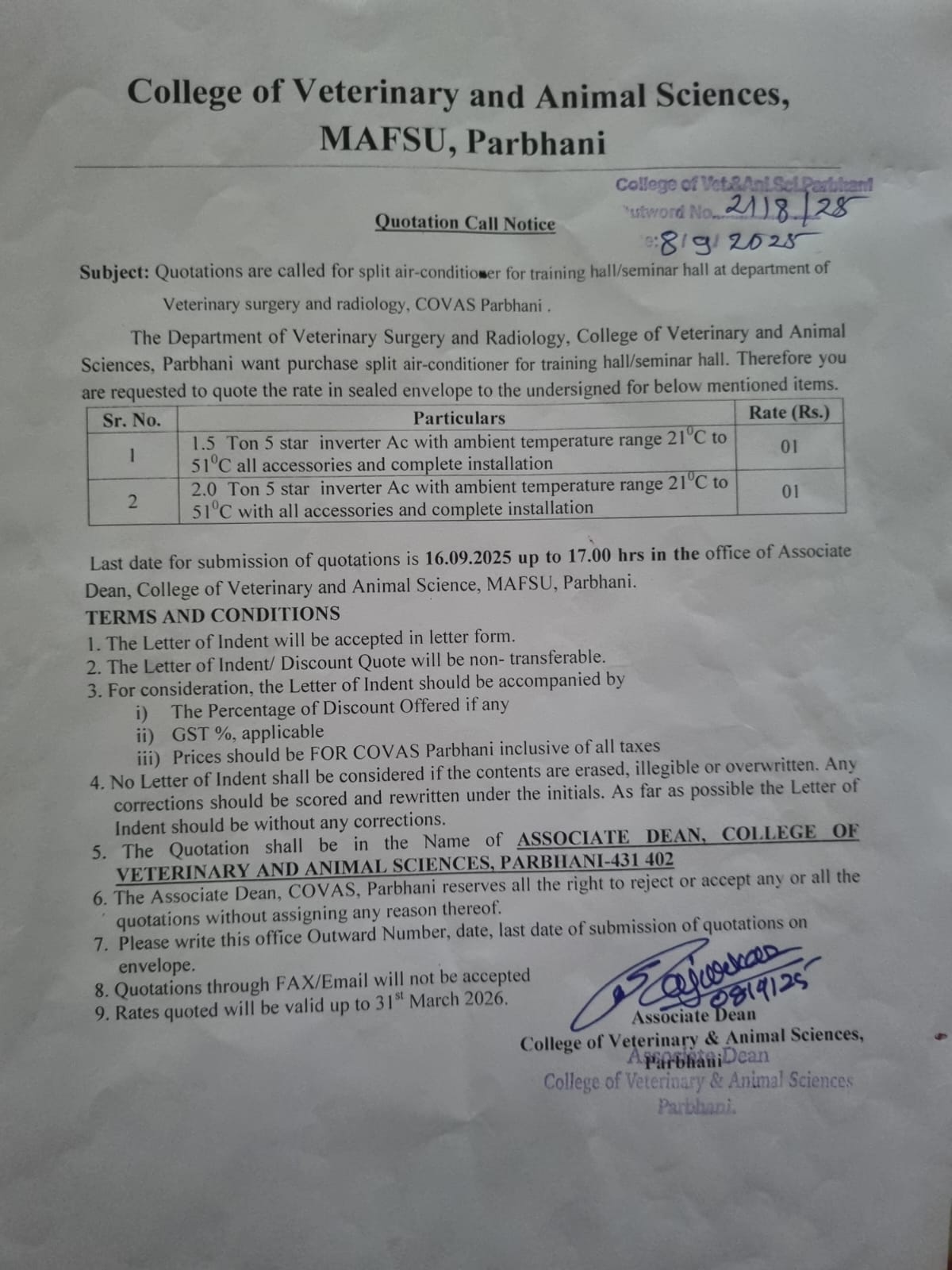 College Of Veterinary And Animal Sciences Parbhani College Of Veterinary And Animal Sciences Parbhani